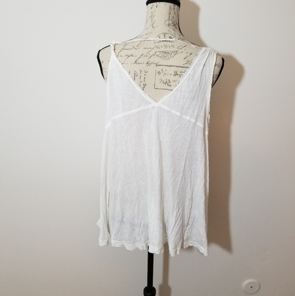 Free People | Tops | Nwt Free People White Tank Top Cross Back | Poshmark